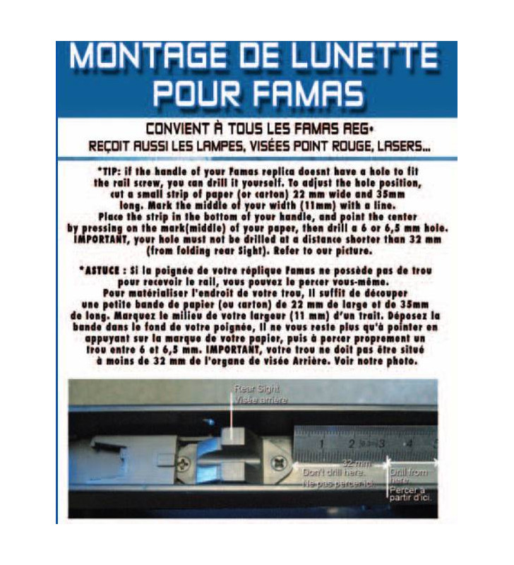 Cybergun Rail FAMAS Scope Mount Métal Noir